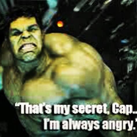 An Image Of The Incredible Hulk From Avengers Movie With Caption That