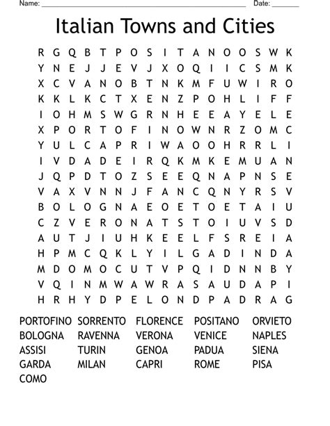 Italy Word Search Printable Printable Word Searches NBKomputer