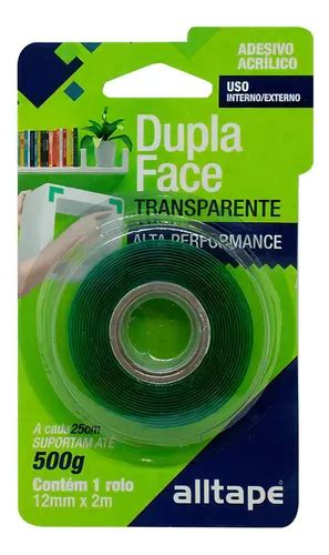 Cinta Adhesiva Transparente Extra Fuerte De Doble Cara Mm X M
