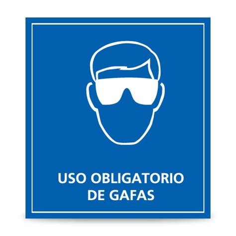 Cartel Uso Obligatorio De Gafas O Pantalla Es Una Señal De Seguridad