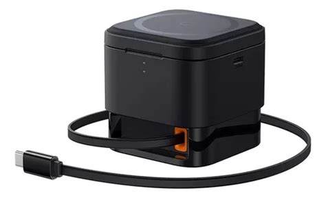 Carregador magnético sem fio Baseus Magpro 2 em 1 25w cor preta