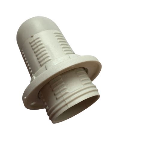 Oprawka żarówki E14 z kołnierzem biała plastikowa 9775147841