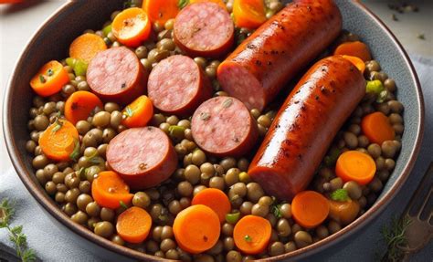 Un plat français traditionnel revisité Lentilles aux carottes et
