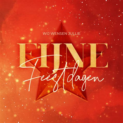 Rode Zakelijke Kerstkaart Fijne Feestdagen Met Kaartje Go
