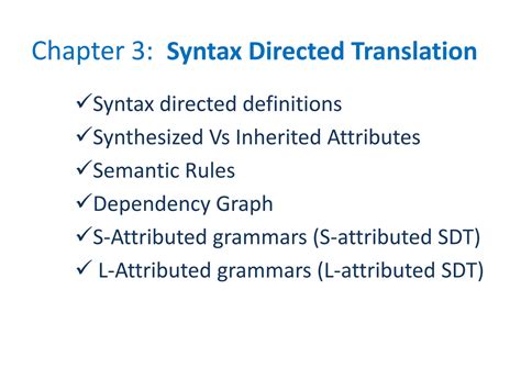 SOLUTION Chapter 4 Syntax Directed Translation In Compiler Design