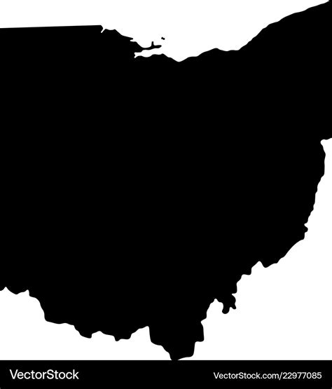 Map Of Ohio Royalty Free Vector Image Vectorstock