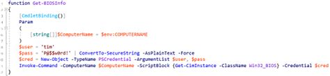 using credentials in production scripts powershell