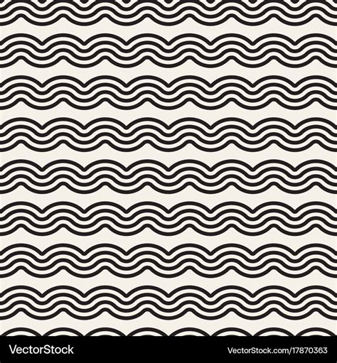 Seamless Wavy Lines Pattern Repeating Royalty Free Vector