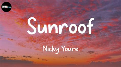 Nicky Youre Sunroof Lyrics Youtube