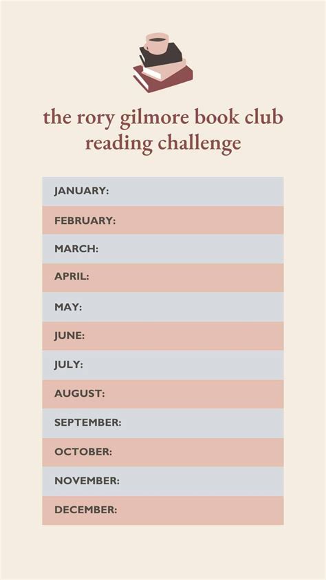 Ultimate Reading Challenge Book Challenge Gilmore Girls Books Rory
