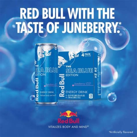 Red Bull Sea Blue Edition Juneberry Energy Drink Multipack Cans 4 Pk