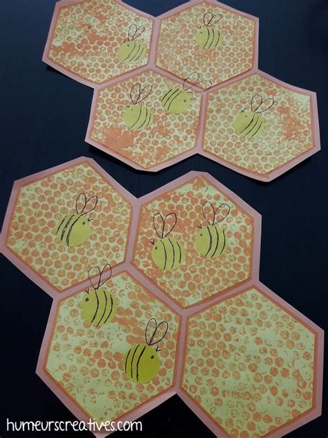 Activité peinture une ruche et ses abeilles Humeurs Créatives