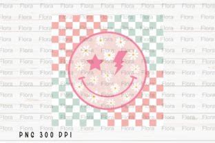 Pink Floral Smiley Face Checkered Png Graphic By Flora Co Studio