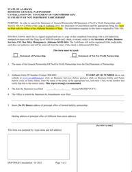 Alabama Domestic General Partnership Cancellation Of Statement Of
