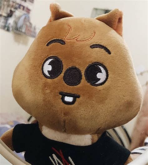 A Brown Teddy Bear Sitting On Top Of A Bed