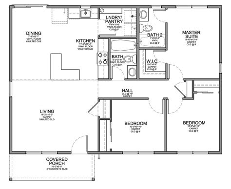 Three Bedroom Cottage House Plan Luxury Floor Plan For Affordable 1 100