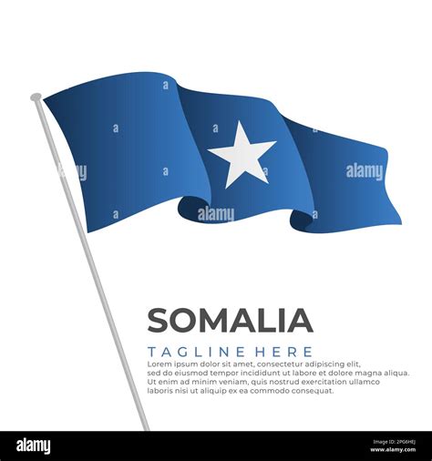 Plantilla vector bandera somalía diseño moderno Ilustración vectorial