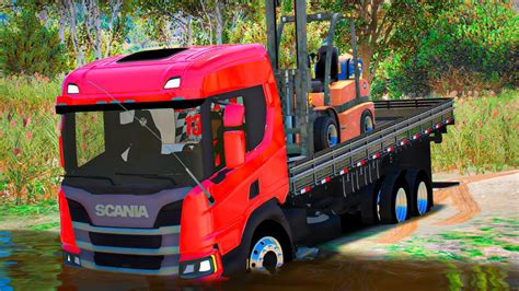 GTA 5 VIDA DE CAMIONEIRO ATRAVESSEI UM RIO MEU CAMINHAO NOVO