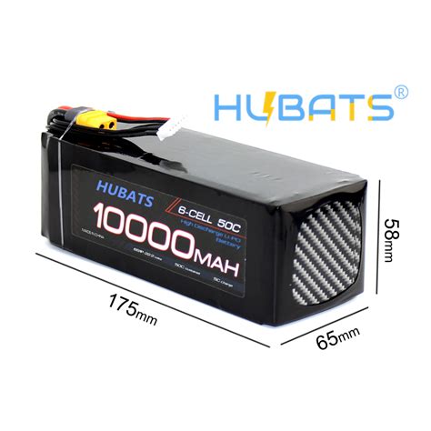 Lipo Akku Li Polymer 6S 10000mAh 22 2V Rechargeable Battery Pack 50C