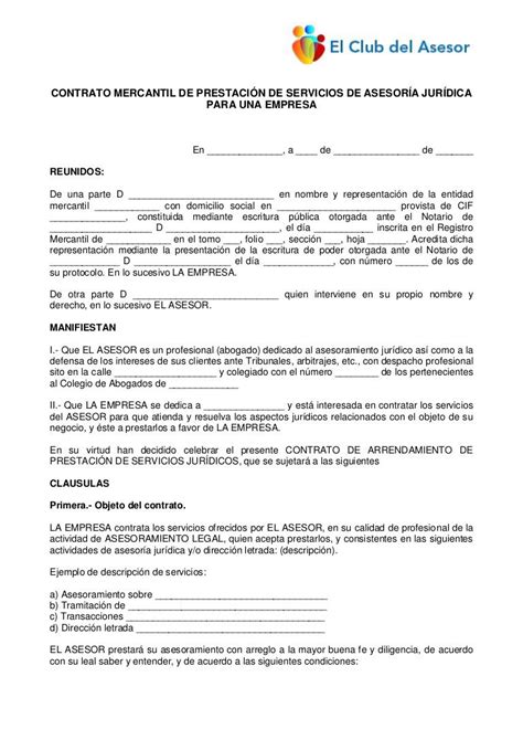 Contrato mercantil de prestación de servicios Actualizado febrero 2023