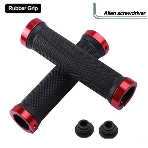 Poignées de guidon antidérapantes pour VTT BMX YWEI Red Cdiscount Sport