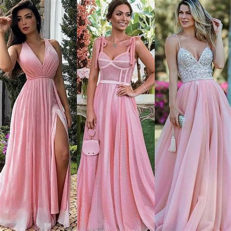 Vestido Rosa Para Madrinha Modelos Longos Madrinhas De