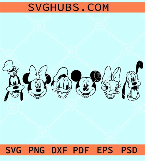 Mickey And Friends SVG Minnie SVG Daisy SVG Donald SVG Goofy SVG