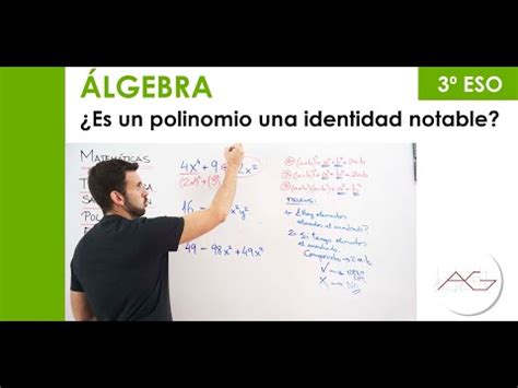 Álgebra Trucos para saber si un polinomio es identidad notable 3 ESO