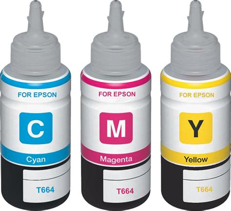 Epson T664 3 Pack EcoTank Colour Ink Bottle Combo Inkjet Wholesale
