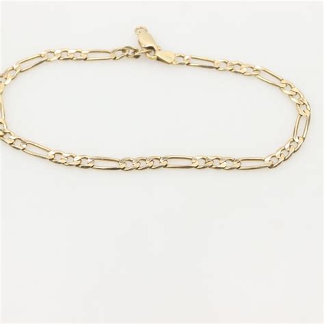 14kt Gold Figaro Link Bracelet Property Room
