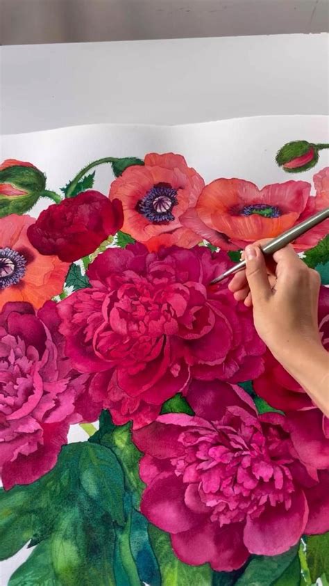 Janet Pulcho On Instagram The Last One Painting With Peonies And