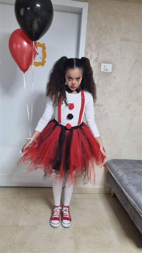 It Scary Clown Costume Girl Clown Halloween Costumes Cute Clown