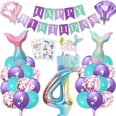 D Coration D Anniversaire Sir Ne Ans Fille Ballon Pour Enfant