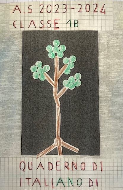 Copertina Quaderno Di Italiano Teste Fiorite