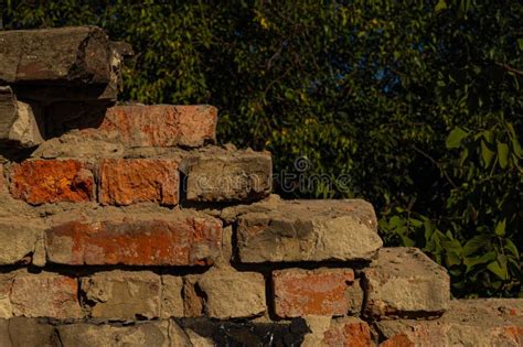 Red Brick Texture Construction Wall Made Of Ceramic Brick Stock Photo