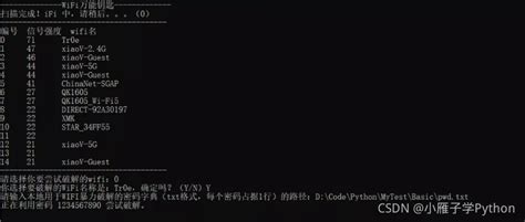python实战案例，pywifi模块，python暴力破译附近局域网wifi密码 import pywifi 小雁子学python的博客 csdn博客