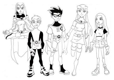 Desenhos de Jovens Titãs para Colorir imprimir e pintar Colorir Me