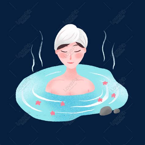 Diosa Linda Pintada A Mano De Aguas Termales PNG Imágenes Gratis Lovepik