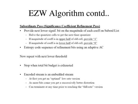 ppt embedded zero tree wavelet coding powerpoint presentation free download id 5765531