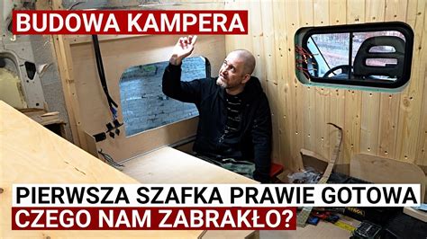 17 Pierwsze meble w kamperze Wisząca szafka Budowa kampervana z