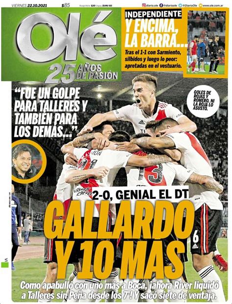 Periódico Olé Argentina Periódicos de Argentina Edición de viernes