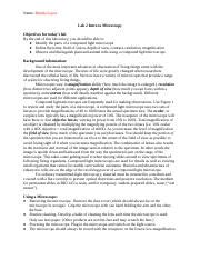 Lab 2 Intro To Microscopy Docx Name Brenda Lopez Lab 2 Intro To