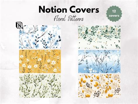 Notion Covers Customize Notion Templates Floral Pattern Notion Covers