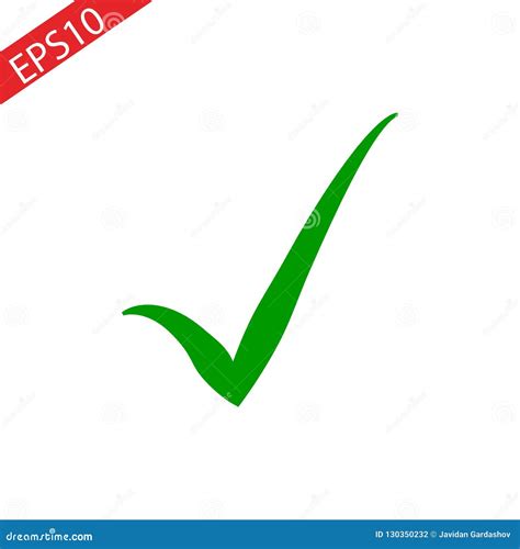 Green Check Mark Icon Tick Symbol In Green Color Stock Illustration