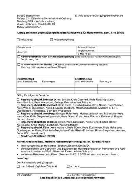 Ausfüllbar Online Sondernutzung von ffentlichen Verkehrsflchen Fax