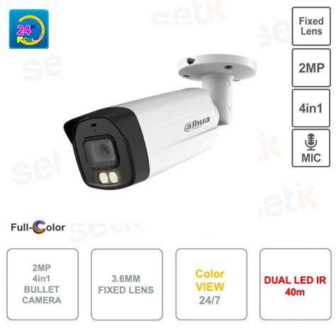 HAC HFW1239TM IL A S2 Dahua Telecamera Bullet 4in1 2MP Ottica