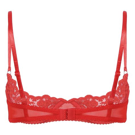 iEFiEL Damen Hebe BH Push Up Spitze Bra Bustier mit Bügel Träger Top