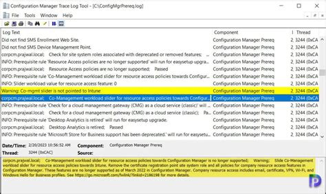 Fix SCCM Co Mgmt Slider Is Not Pointed To Intune Prerequisite Check Warning
