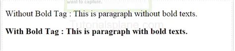 Html Bold Tag Example Syntax Online Html Tutorials