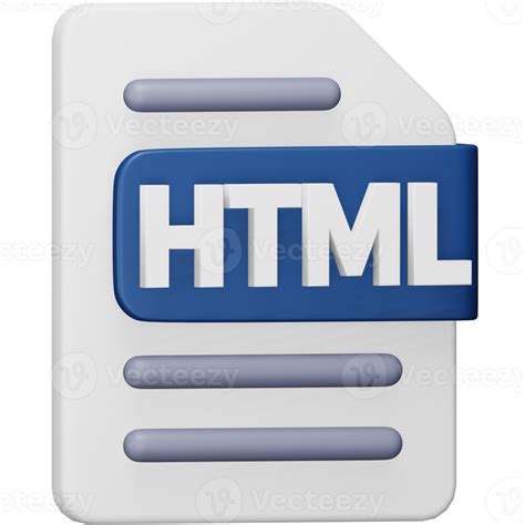 Html File Format D Rendering Isometric Icon Png